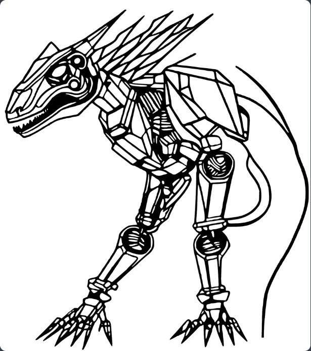2D Ai Art Mecha Raptor - U0045314887 | Nexprint: Free 3D Model Downloads